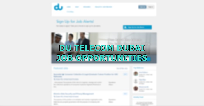 Du Telecom UAE Job Openings 2025 | Dubai OFW