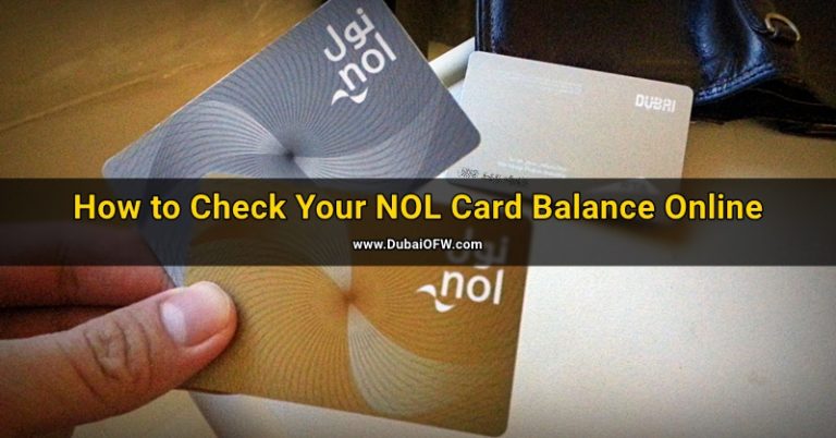 How to Check Your NOL Card Balance Online | Dubai OFW
