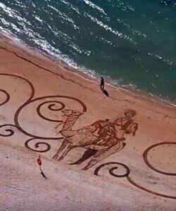 Nathaniel Alapide, Filipino Sand Artist, Makes Beautiful Beach Artwork ...