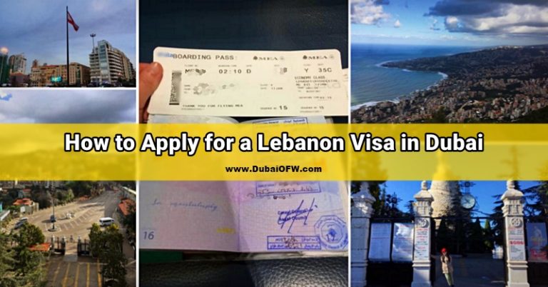 How to Apply for a Lebanon Visa in Dubai | Dubai OFW