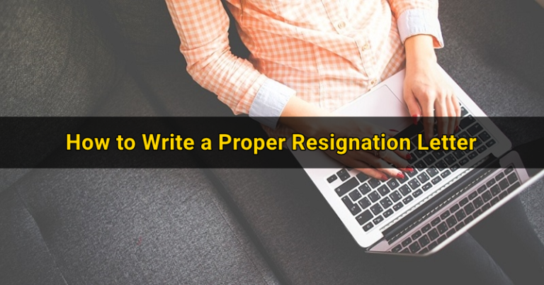 How to Write a Proper Resignation Letter | Dubai OFW