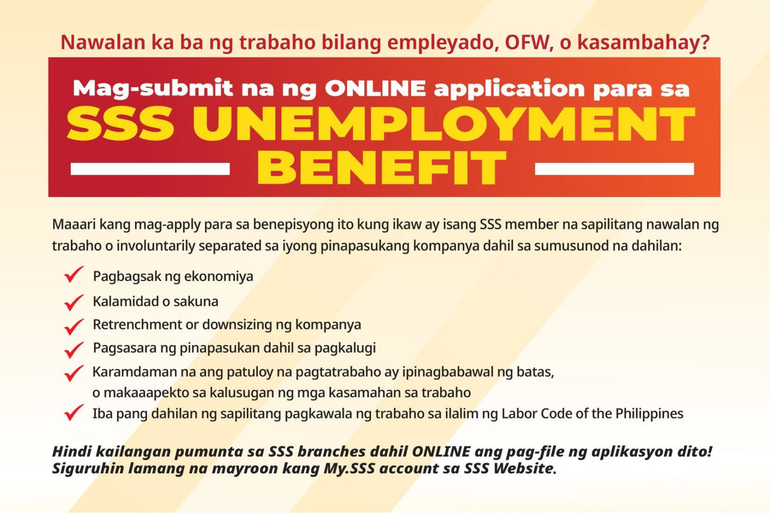 How to Apply for SSS Unemployment Benefit Online | Dubai OFW