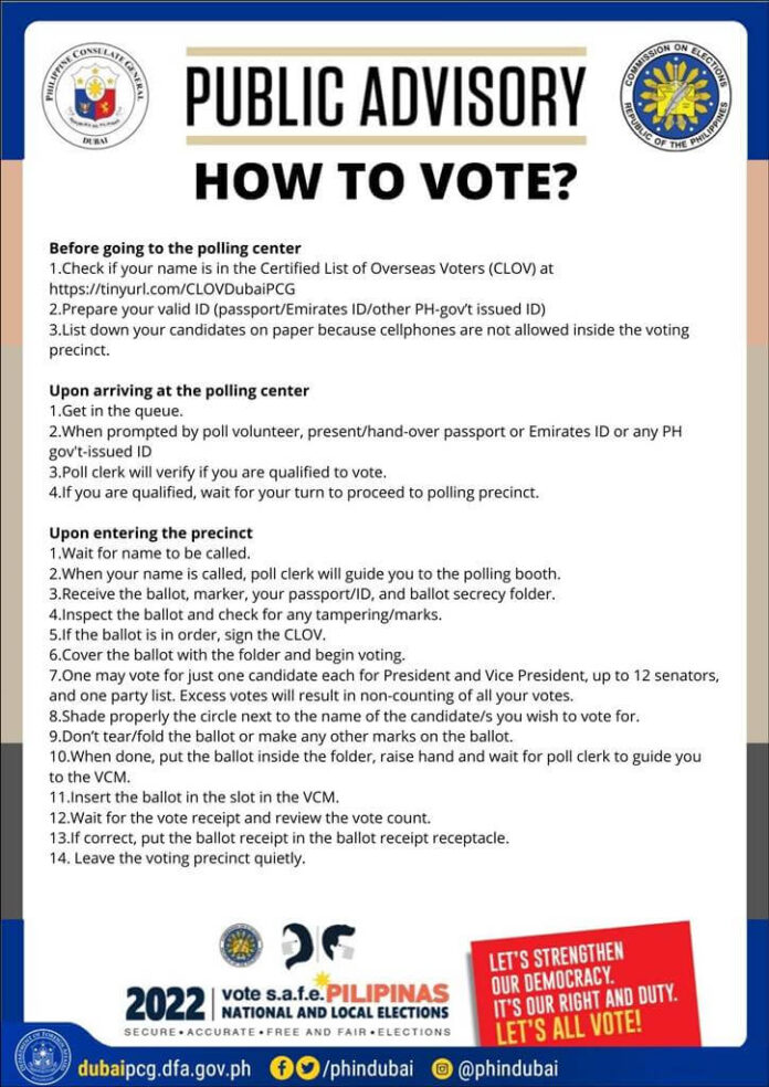 How to Register and Vote in Dubai for Philippine Elections 2025 | Dubai OFW