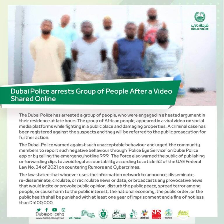 Dubai Police Arrest Group after Viral Video of Fighting in Public Place ...