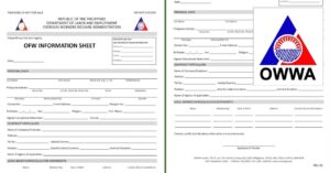 OFW Information Sheet: OWWA Membership Form | Dubai OFW