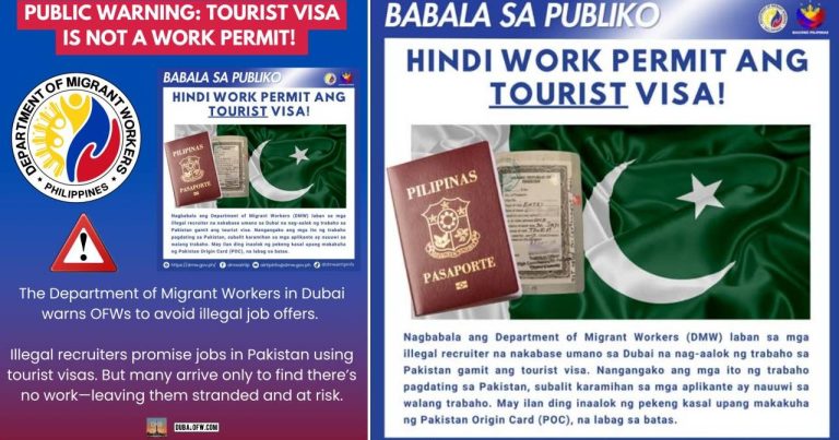 DMW Warns OFWs: Tourist Visa is NOT a Work Permit, Beware of Fake Job ...